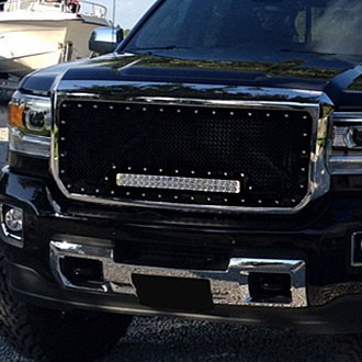 2018 GMC Sierra 2500 Custom Grilles - Billet, Mesh, LED, Chrome, Black