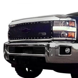 Chevy Silverado Custom Grilles - Billet, Mesh, CNC, LED, Chrome, Black