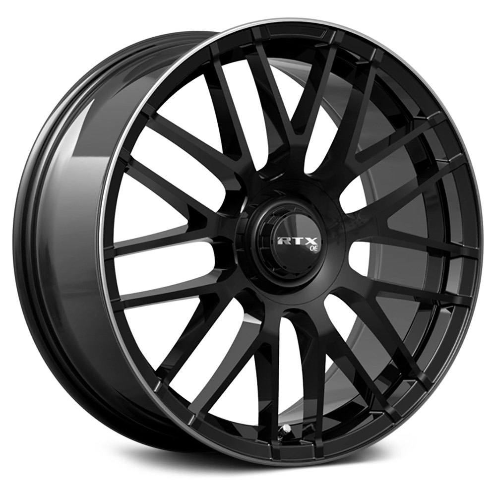 RTX® MB-01 Wheels - Gloss Black with Machined Lip Rims