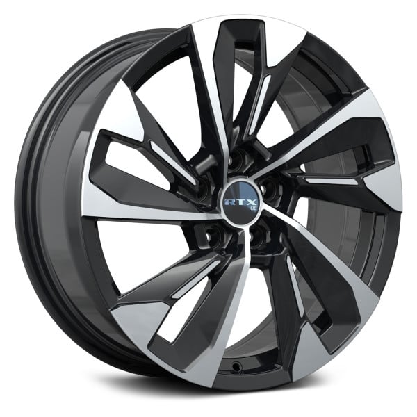 RTX® MZ-03 Wheels - Gloss Black with Machined Face Rims