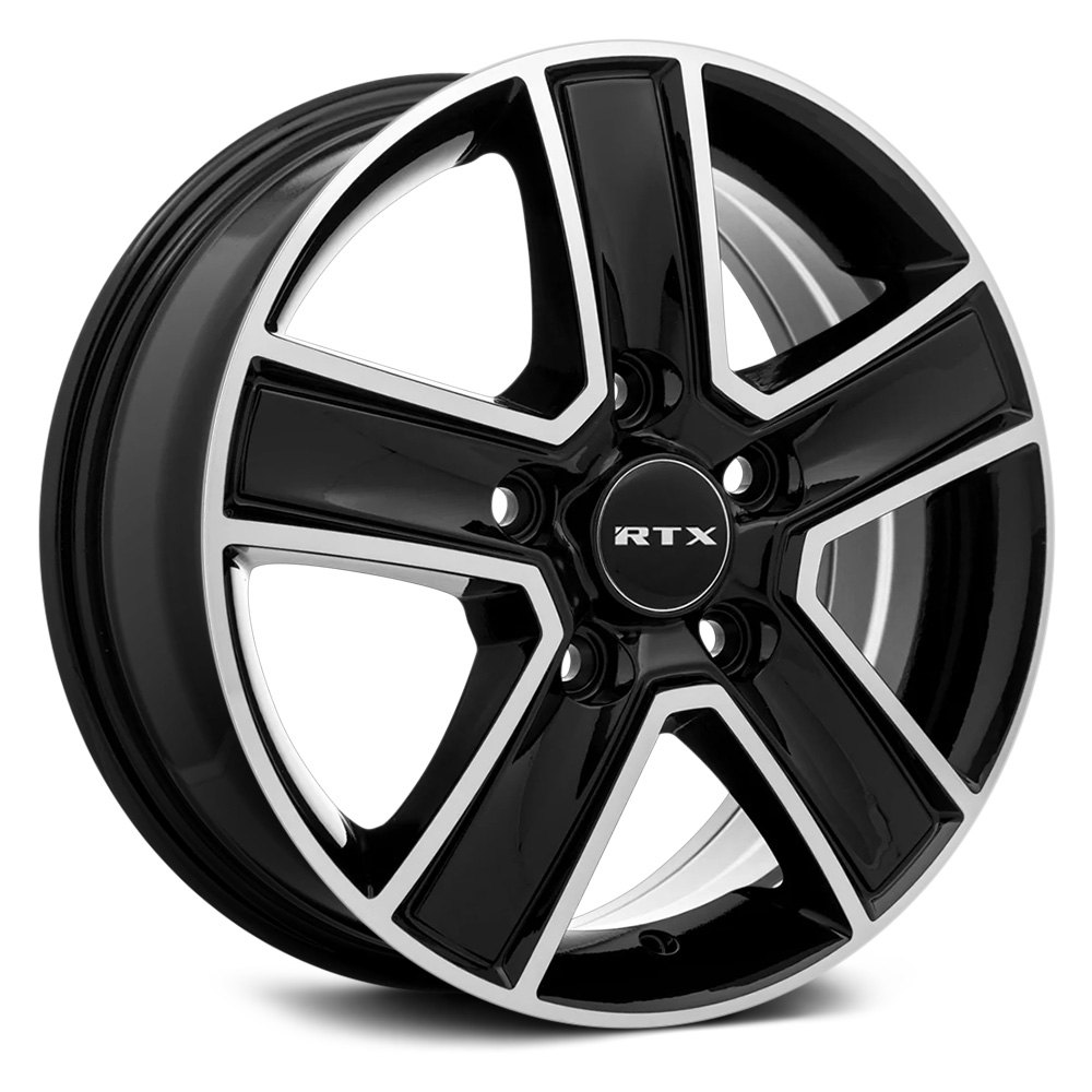 RTX® TRANSIT Wheels - Gloss Black with Machined Face Rims