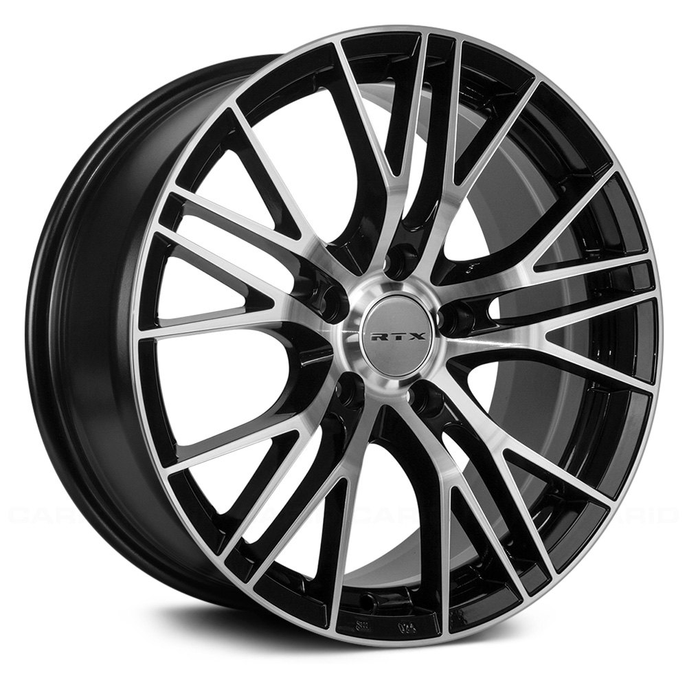 RTX® VERTEX Wheels - Black with Machined Face Rims