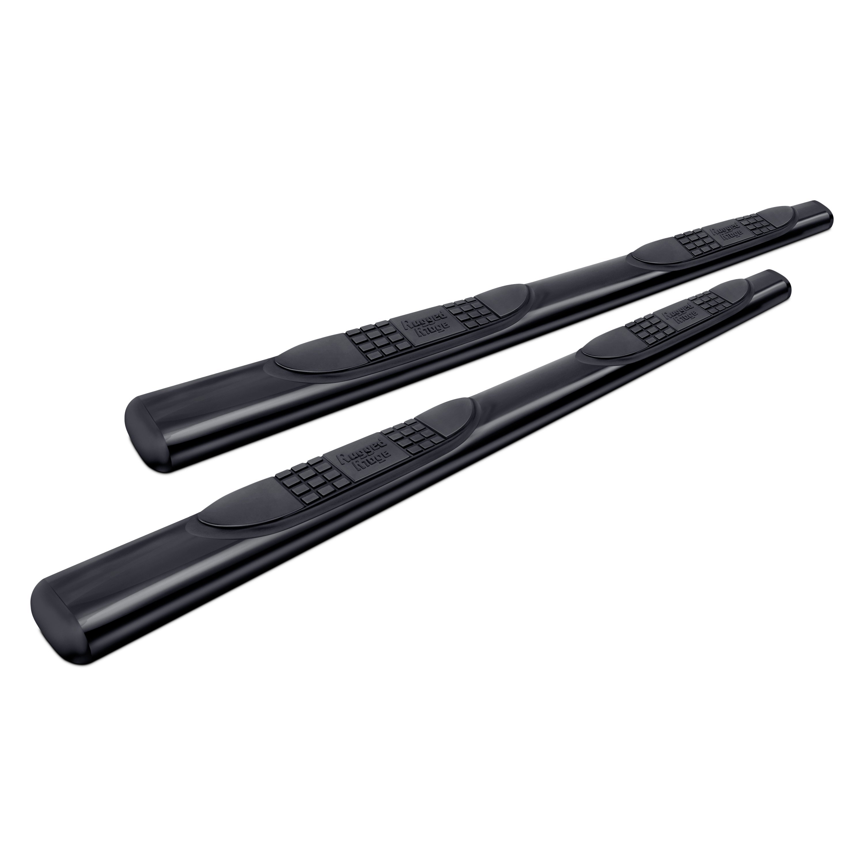 Rugged Ridge® - 4" Oval Black Side Steps