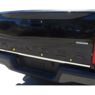 Custom Tailgate Trim - Chrome, Polished Stainless Steel, Diamond Tread