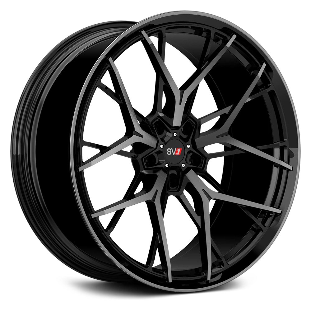 SAVINI® SV1 R3 Wheels - Gloss Black with Double Dark Tint Rims