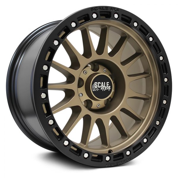 SCALE 4X4® S01 Wheels - Matte Bronze with Black Ring Rims