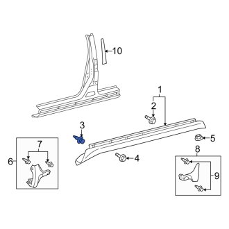 Scion xB Rocker Panel Hardware - Clips, Brackets | CARiD