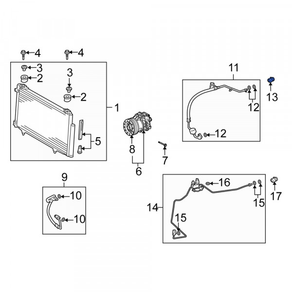 Scion OE 8871802170 - A/C Refrigerant Line Clamp