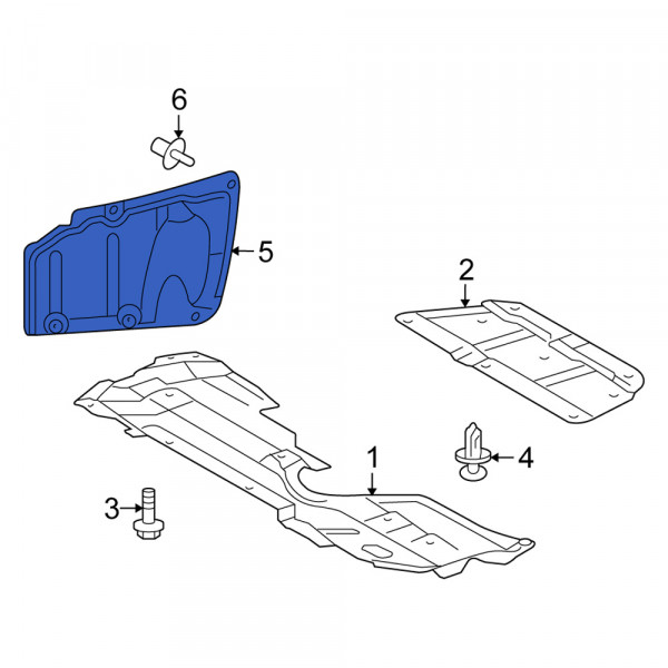 Scion OE 5144312080 - Front Right Radiator Support Splash Shield