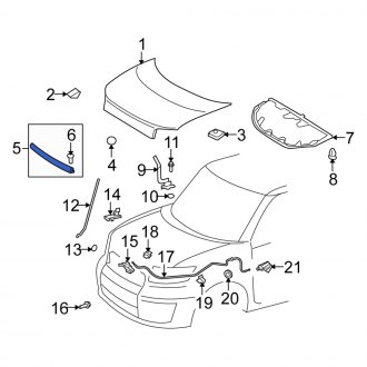 Scion Hood Weatherstripping Seals | CARiD
