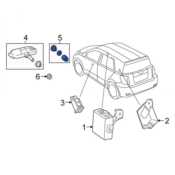 Scion OE 044230E010 - Tire Pressure Monitoring System (TPMS) Sensor ...
