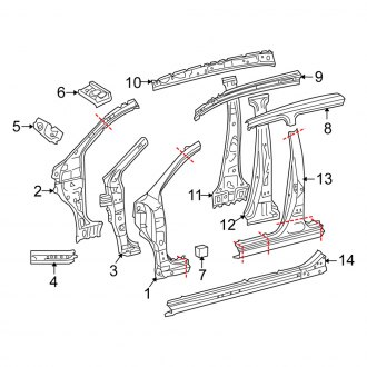 2008 Scion xD OEM Chassis Frames & Body Parts — CARiD.com
