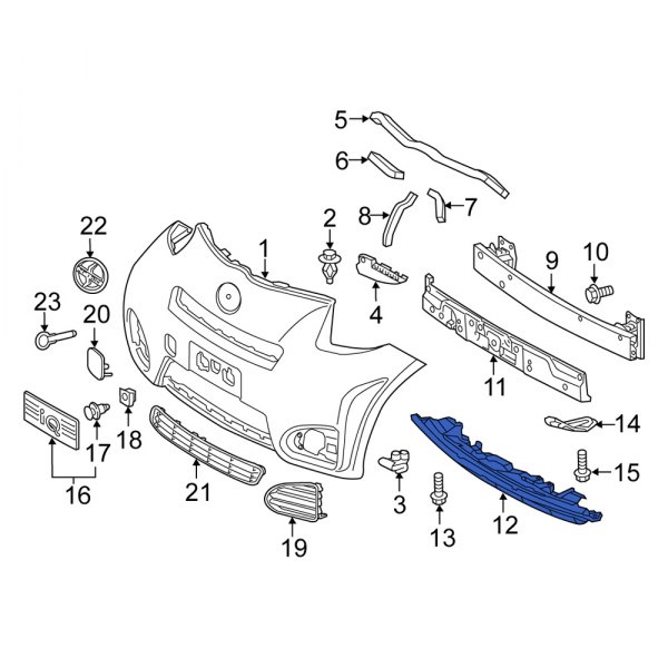 Scion OE 5260174011 - Front Lower Bumper Impact Absorber