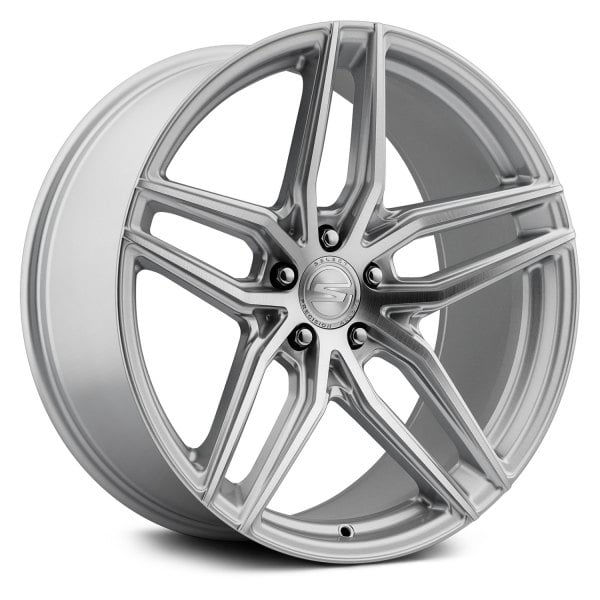 SELECT PRECISION ALLOYS® SHADOW Wheels - Gloss Silver with Brushed Face ...