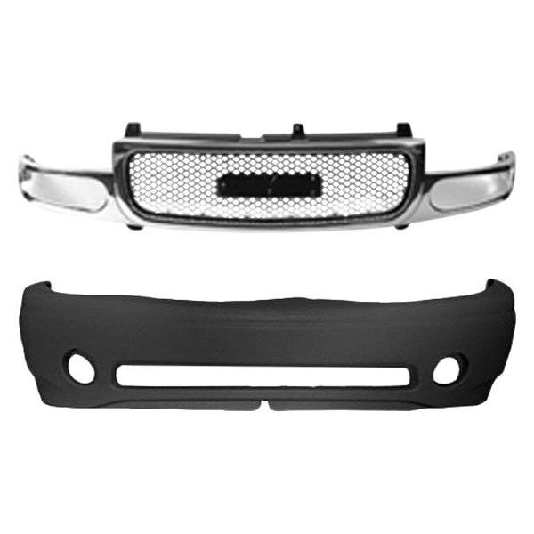 Sherman® BNDL-232258 - 2-Piece (Front Bumper Cover, Grille) (Value Line)
