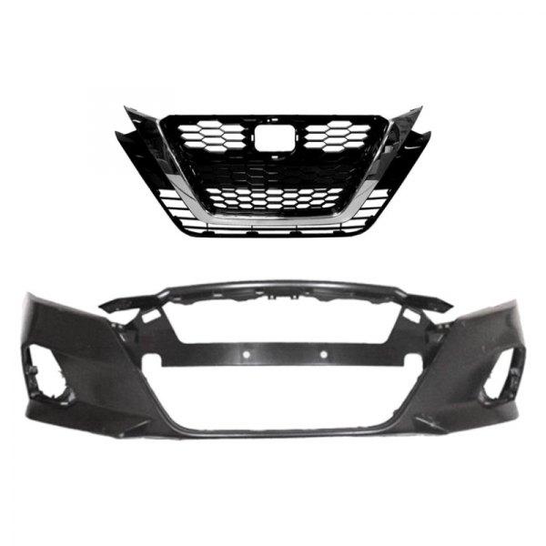 Sherman® BNDL-233169 - 2-Piece (Front Bumper Cover, Grille) (Value Line)