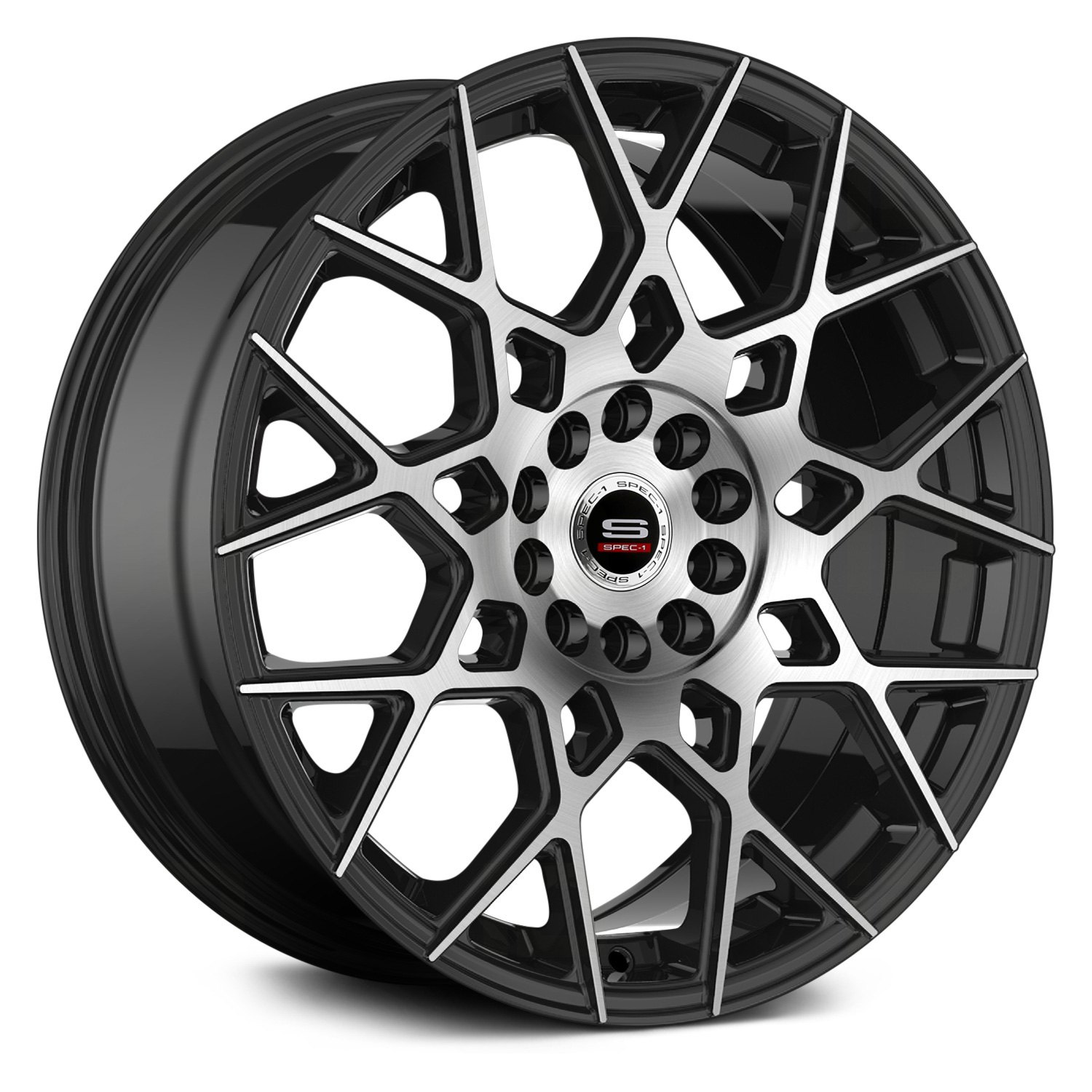 SPEC-1® SP-52 Wheels - Black with Machined Face Rims