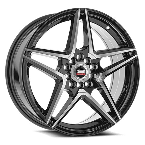 SPEC-1® SP-54 Wheels - Gloss Black with Machined Face Rims