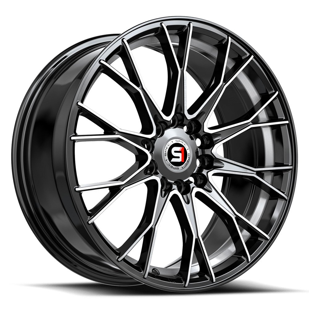 SPEC-1® SP-59 Wheels - Gloss Black with Machined Face and Undercut Rims