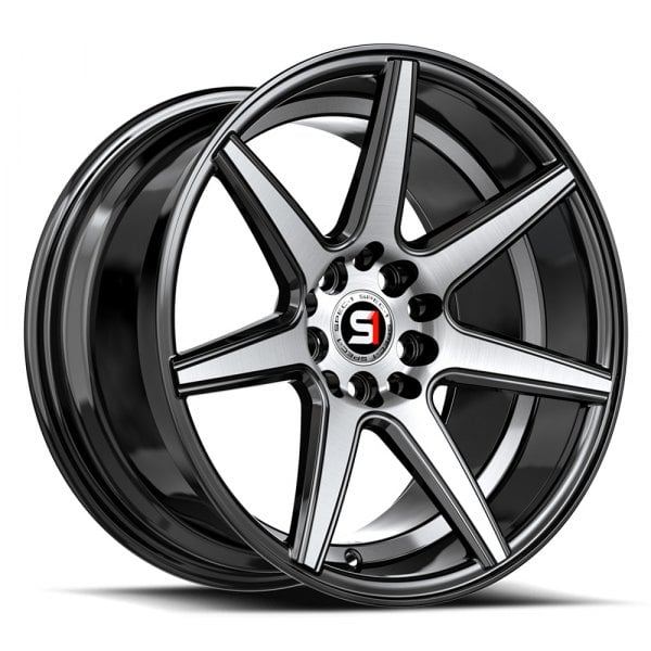 SPEC-1® SP-73 Wheels - Gloss Black with Machined Face and Undercut Rims