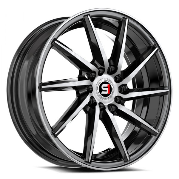 SPEC-1® SP-74 Wheels - Gloss Black with Machined Face Rims