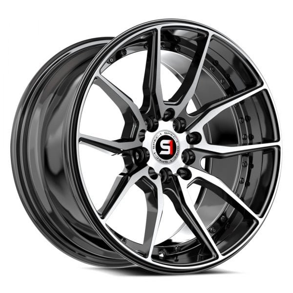 SPEC-1® SP-77 Wheels - Gloss Black with Machined Face Rims