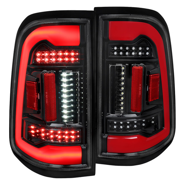 Spec-D® LT-RAM1915BKLED-TM - Driver and Passenger Side Gloss Black/Red ...