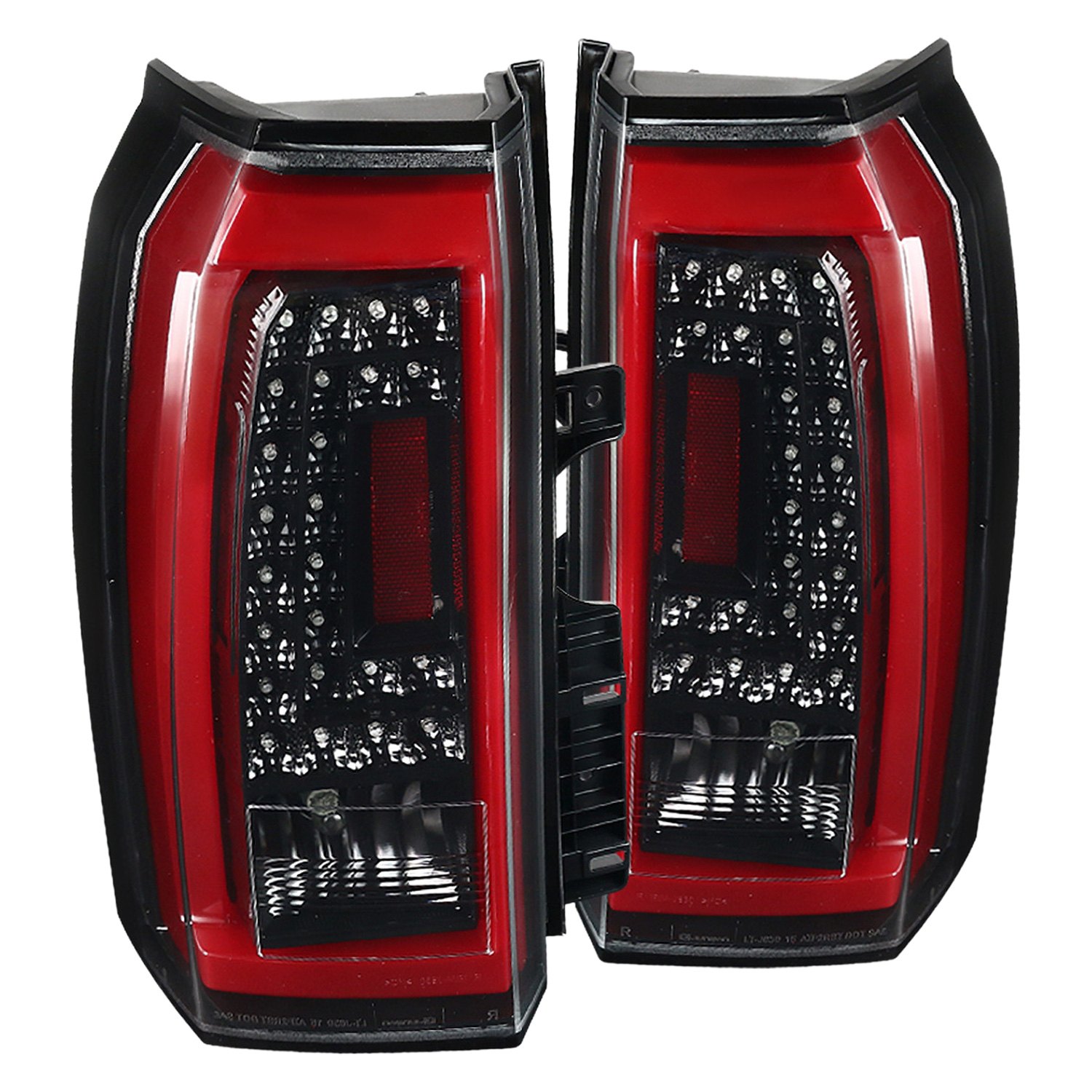 Spec-D® LT-TAH15BKLED-TM - Gloss Black Fiber Optic LED Tail Lights