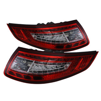 Porsche 911 Series Custom Tail Lights | LED, Black, Euro — CARiD.com