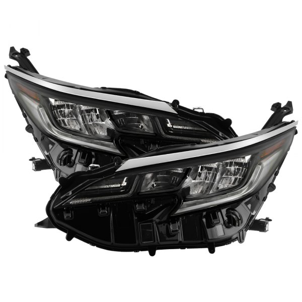 Spyder® PRO-JH-TSIE21-OEP-FLED-BK - Driver and Passenger Side Black LED Headlights with DRL