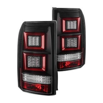 Land Rover LR3 Custom LED Tail Lights | Bolt On, Black, Smoke – CARiD.com