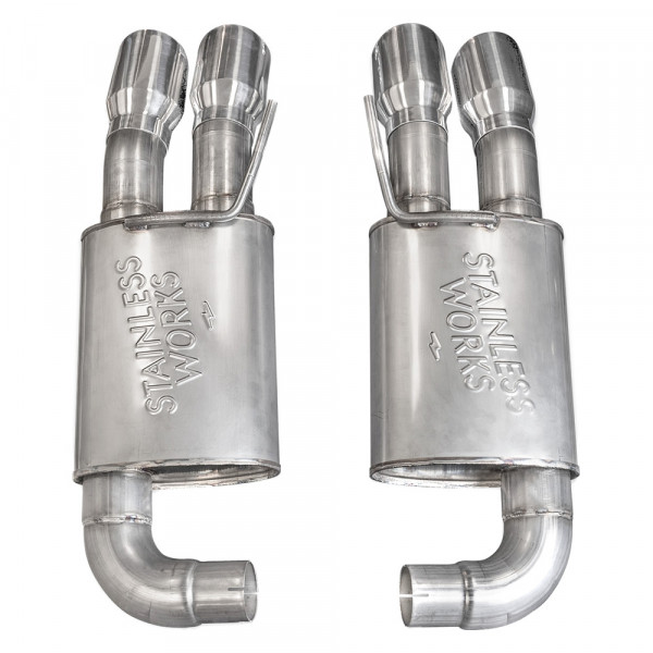 Stainless Works® M18ABL - Legend Series™ 304 SS Axle-Back Exhaust ...