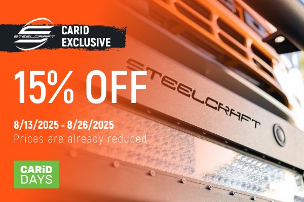 Steelcraft® 90-71090 - 3" Black LED Bull Bar with Skid Plate