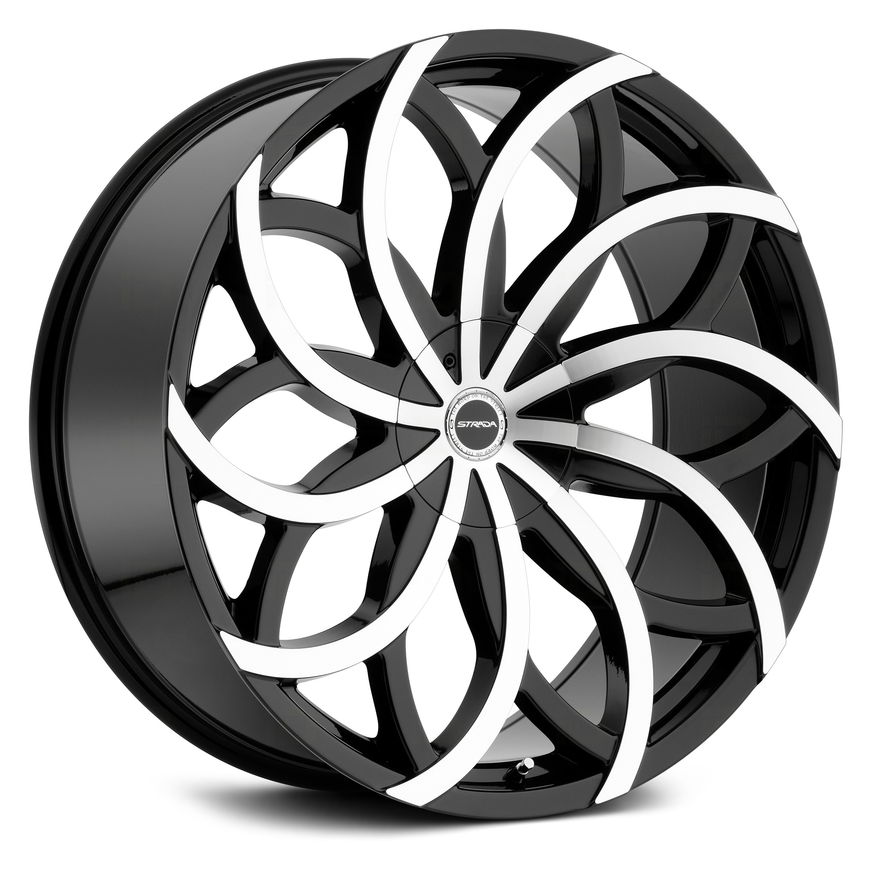 STRADA® HURACAN Wheels - Gloss Black with Machined Face Rims