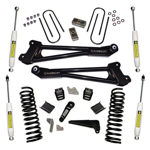 Superlift® K144 - 4" x 2" Radius Arm Front and Rear Suspension Lift Kit