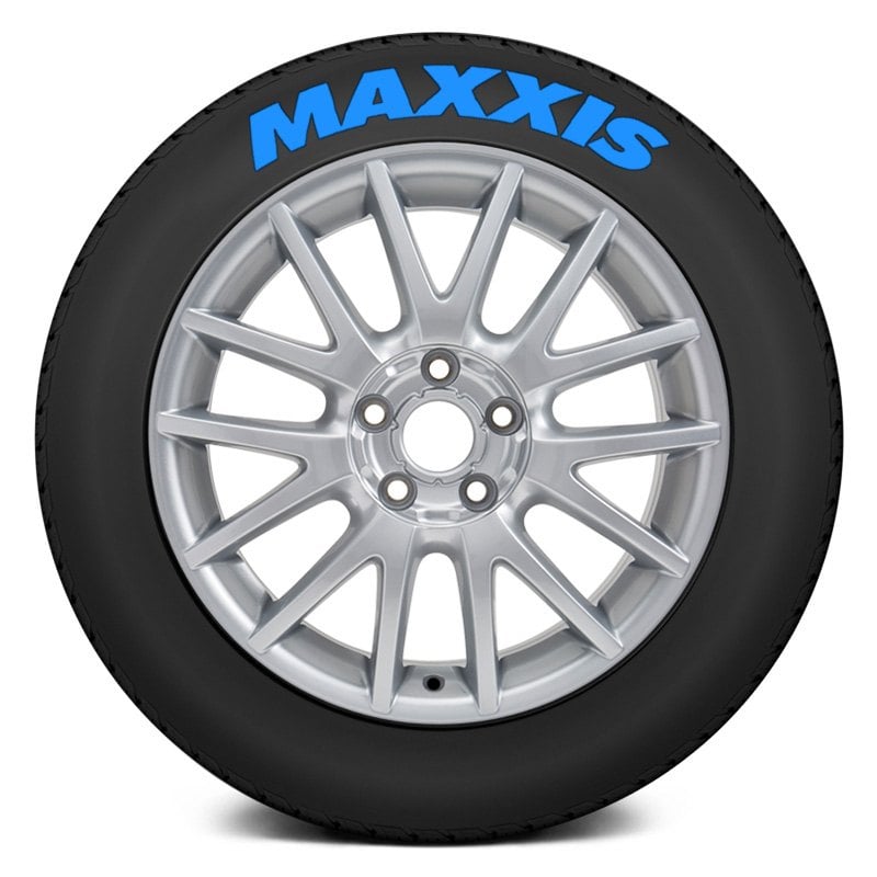Tire Stickers® MAX-1416-125-4-B - Blue "Maxxis" Tire Lettering Kit