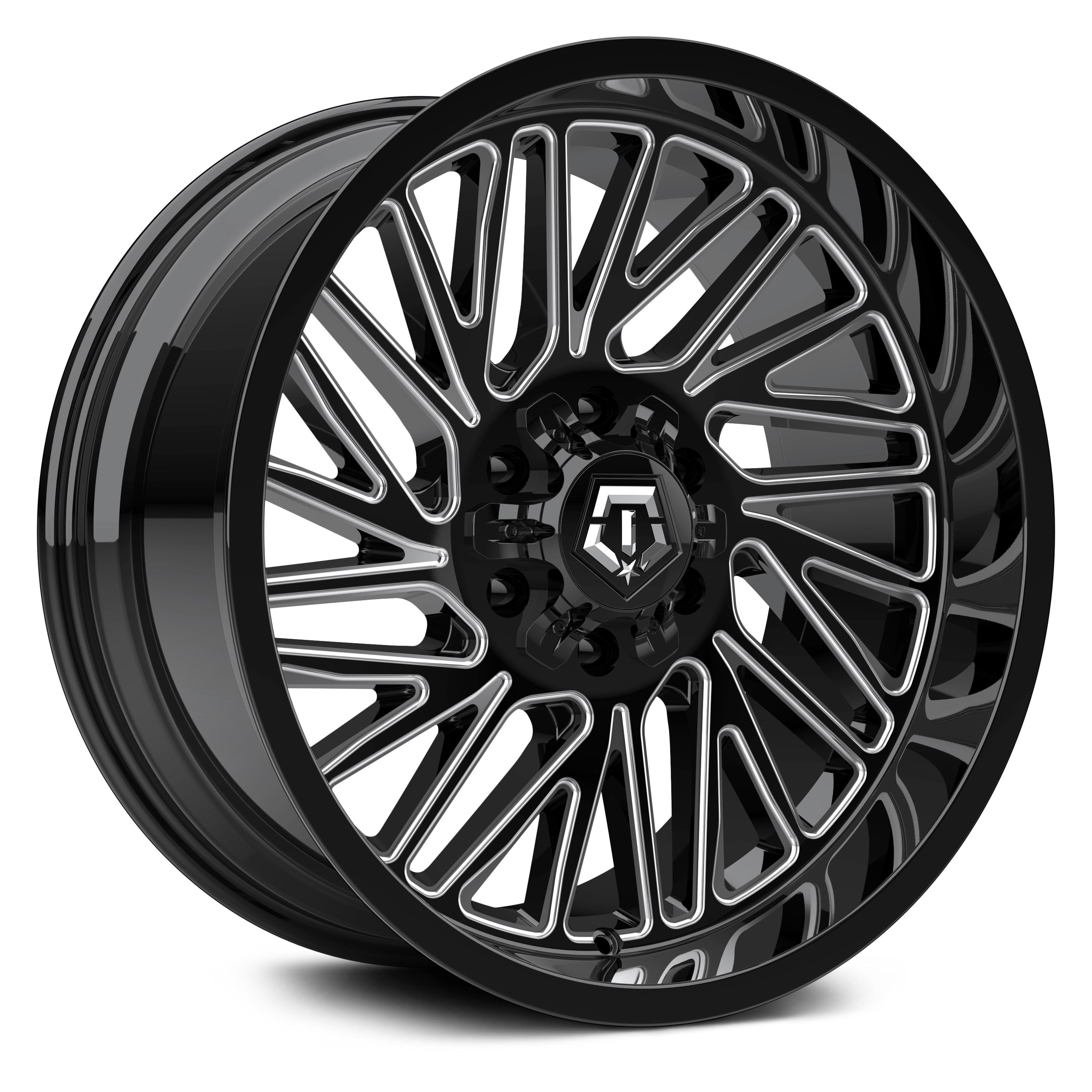 TIS® 553BM Wheels - Gloss Black with Cnc Milled Accents Rims