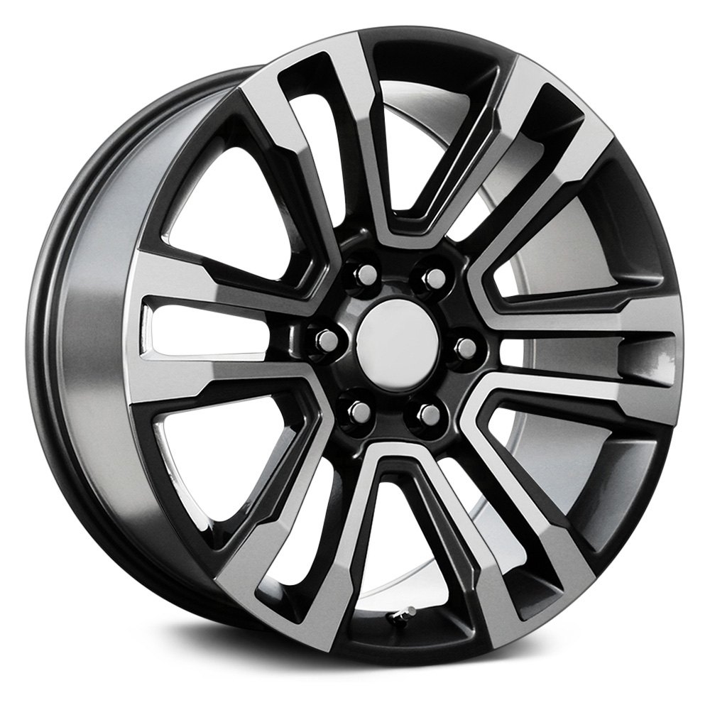 TOPLINE REPLICAS® V1184 2017 GMC DENALI Wheels - Gunmetal with Machined ...