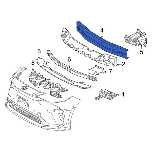 Toyota OE 5202142250 - Front Bumper Impact Bar