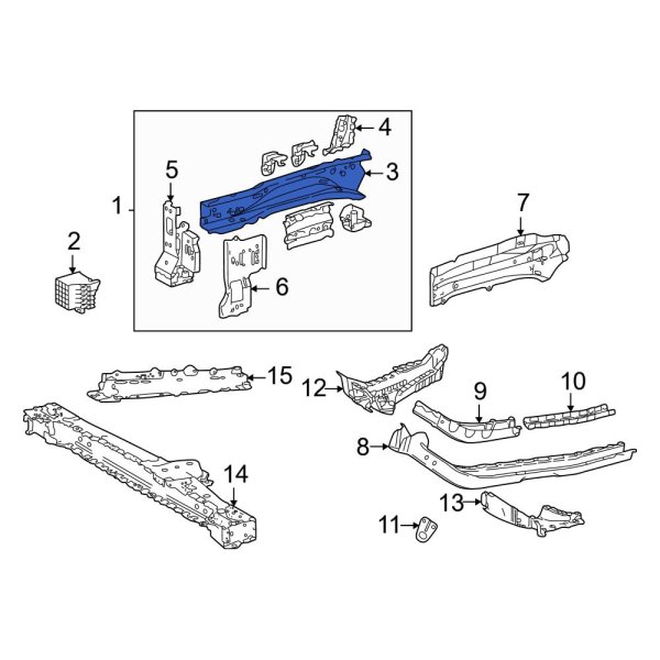 Toyota OE 5711112230 - Front Right Inner Frame Side Member
