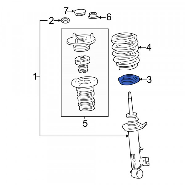 Toyota OE 4815830020 - Front Lower Coil Spring Insulator