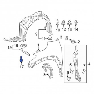 Toyota Corolla Cross Inner Fenders | Wells, Liners, Shields — CARiD.com
