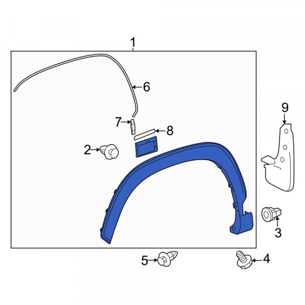 Toyota OE 756020A040 - Front Left Wheel Arch Molding