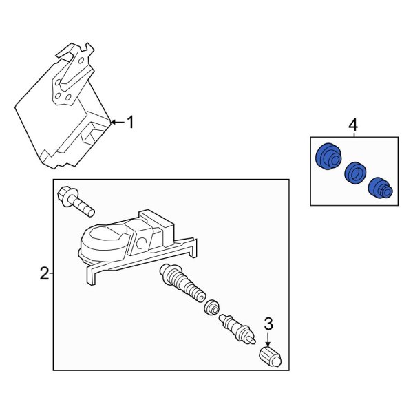 Toyota OE 044230E010 - Tire Pressure Monitoring System (TPMS) Sensor ...