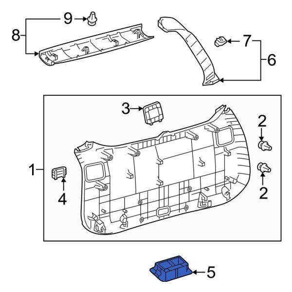 Toyota OE 692900A030C0 - Rear Liftgate Pull Handle
