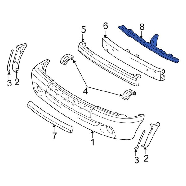 Toyota OE 525060C010 - Front Bumper Guide