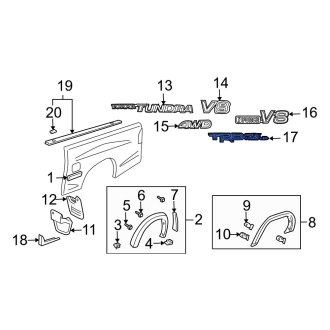 Toyota Tundra Trunk & Tailgate Moldings | CARiD