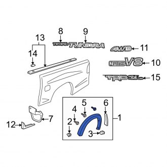 Toyota Tundra Replacement Fender Moldings & Trim | CARiD