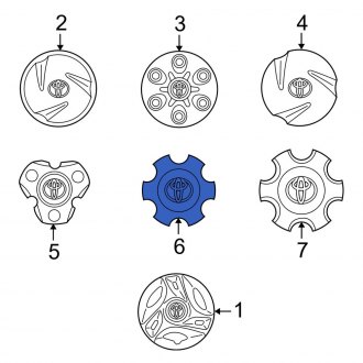 Toyota Tundra OEM Wheel Center Caps - Emblems, Logos | CARiD