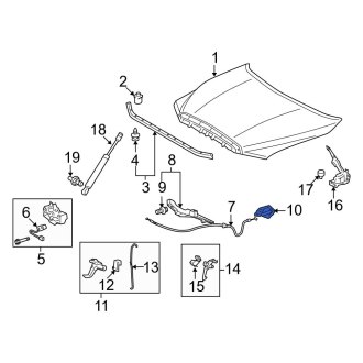 Toyota Tundra Hood Release Cables & Handles — CARiD.com